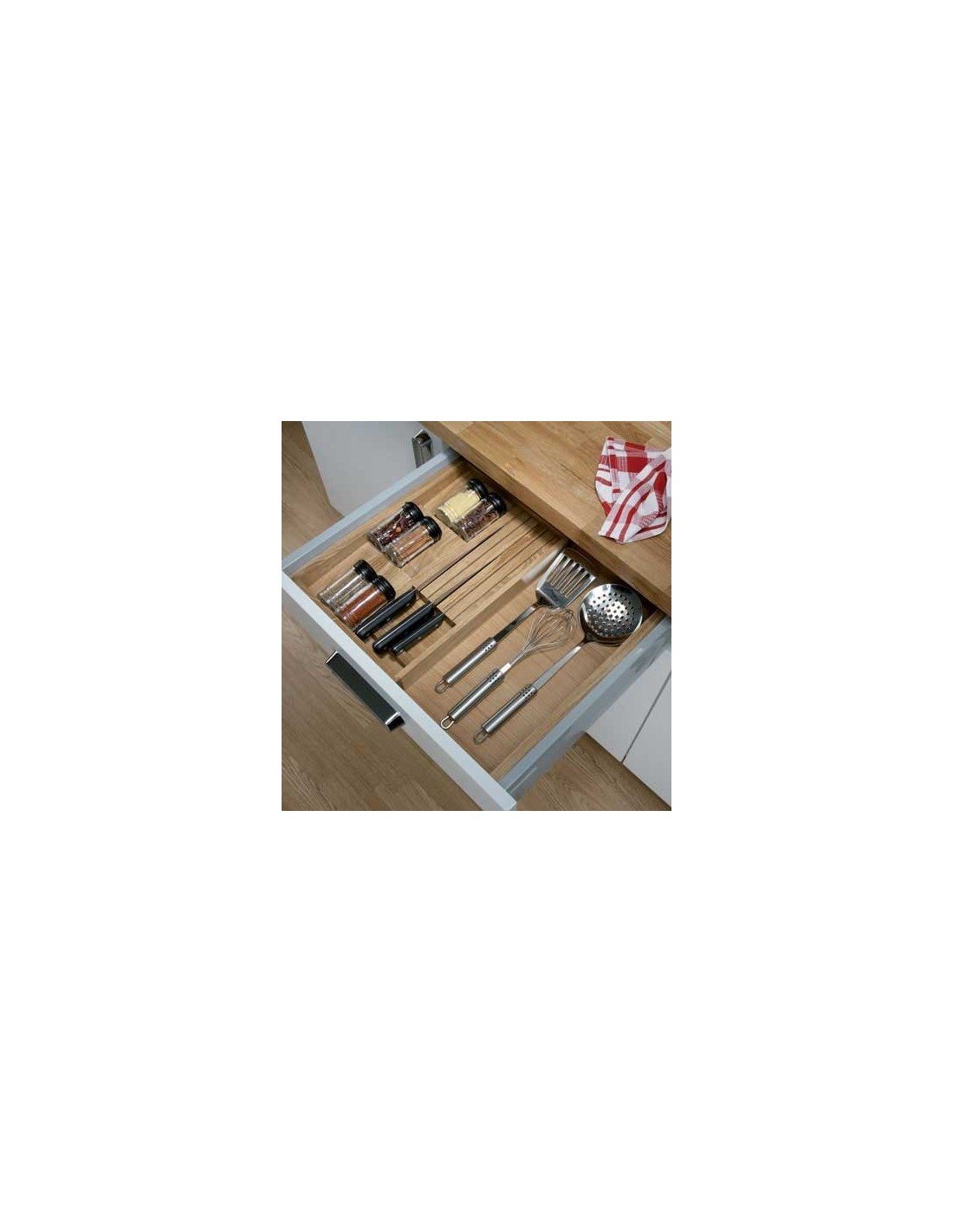 Spice Rack Knife Insert Oak Expanding Drawer 470D 55698512