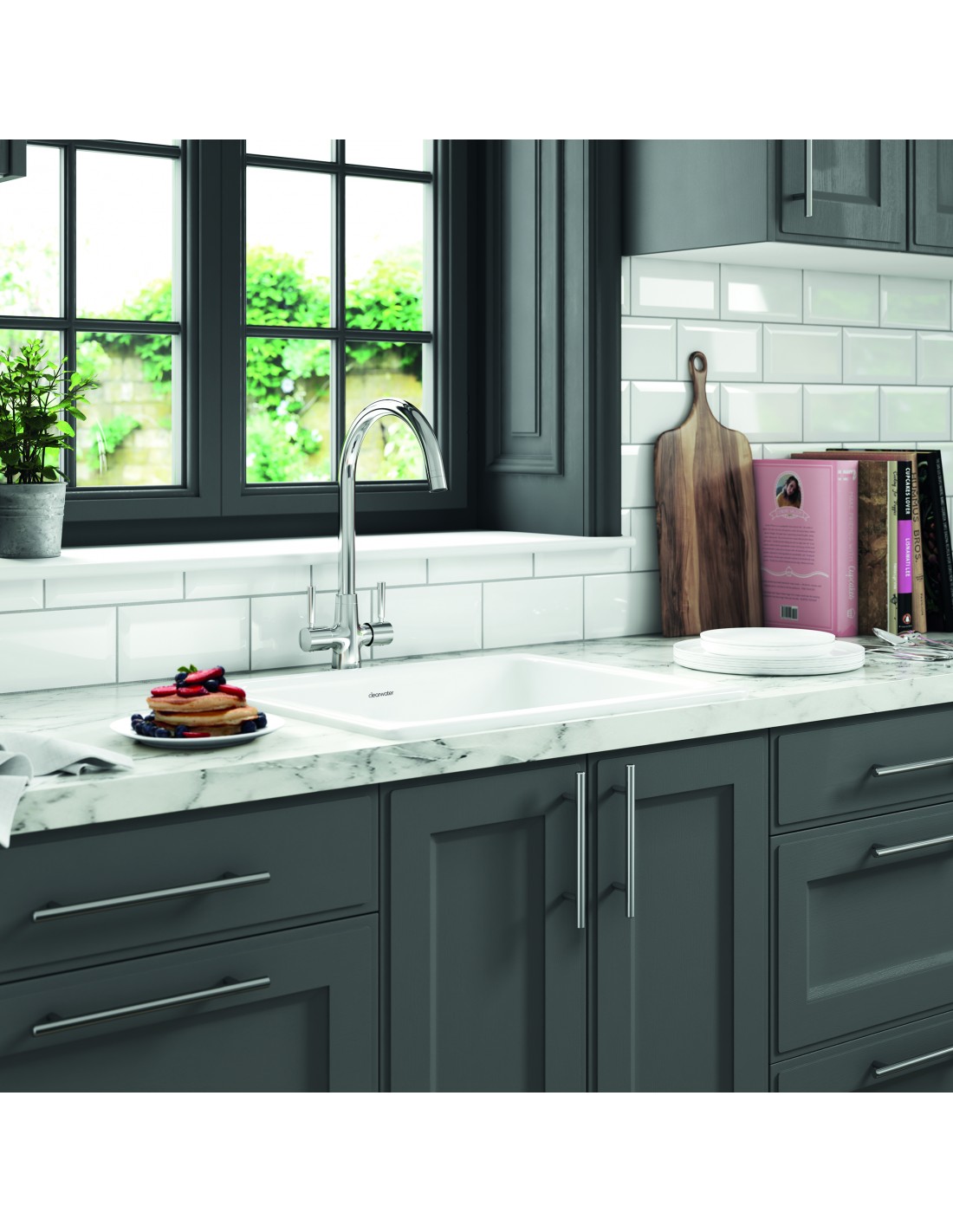 Clearwater Saxon C560 Sink Kitchen Inset Cast Iron SAXC560